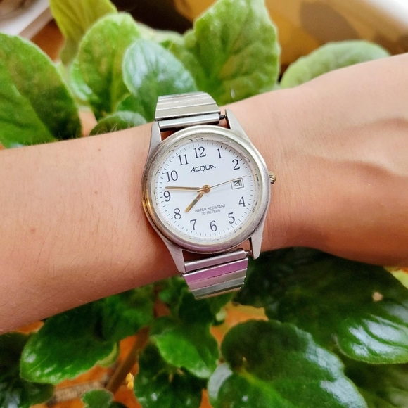 Acqua | Accessories | Vintage Acqua Classic Calendar Watch | Poshmark